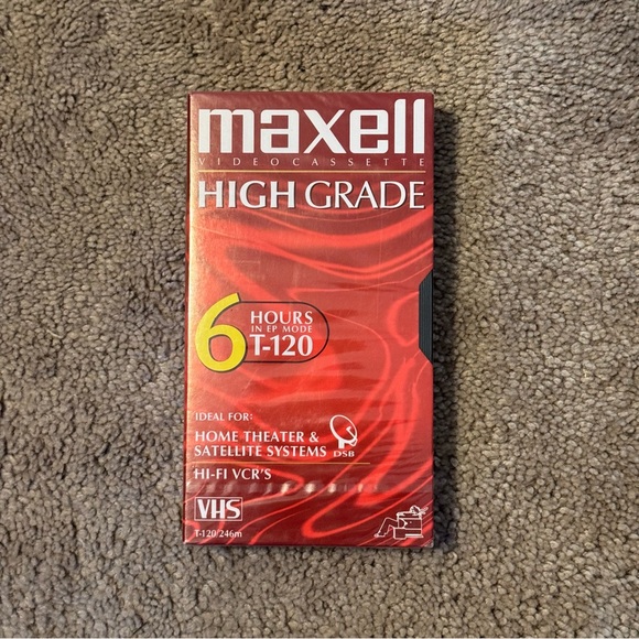 Maxell | Media | Maxell Hgxgold Premium High Grade T2 Vhs Tape | Poshmark
